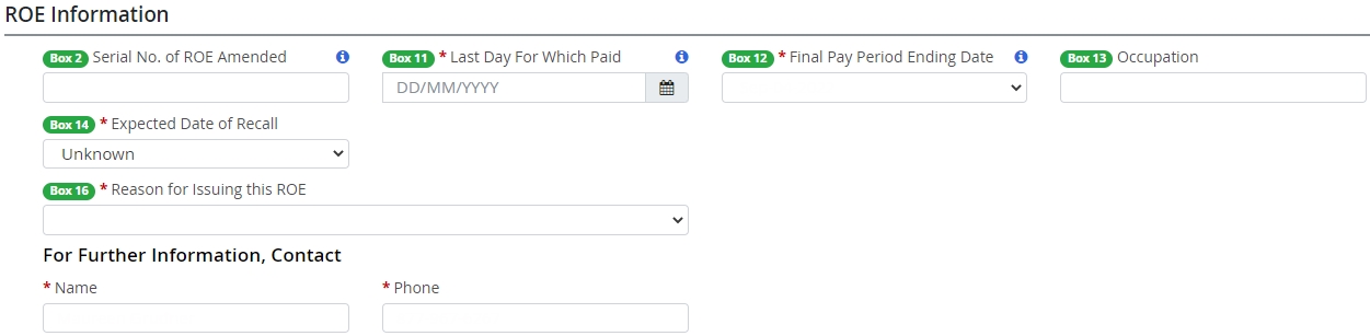 Amend a record of employment (ROE)